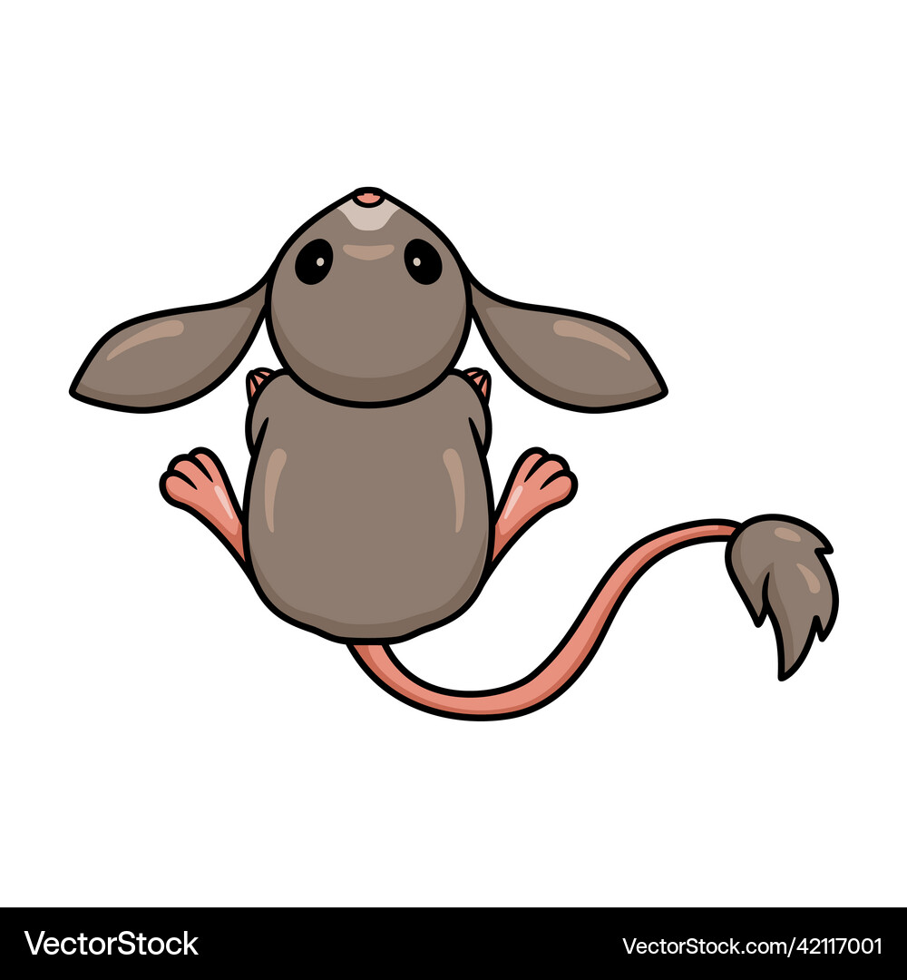 Cute little jerboa cartoon character Royalty Free Vector
