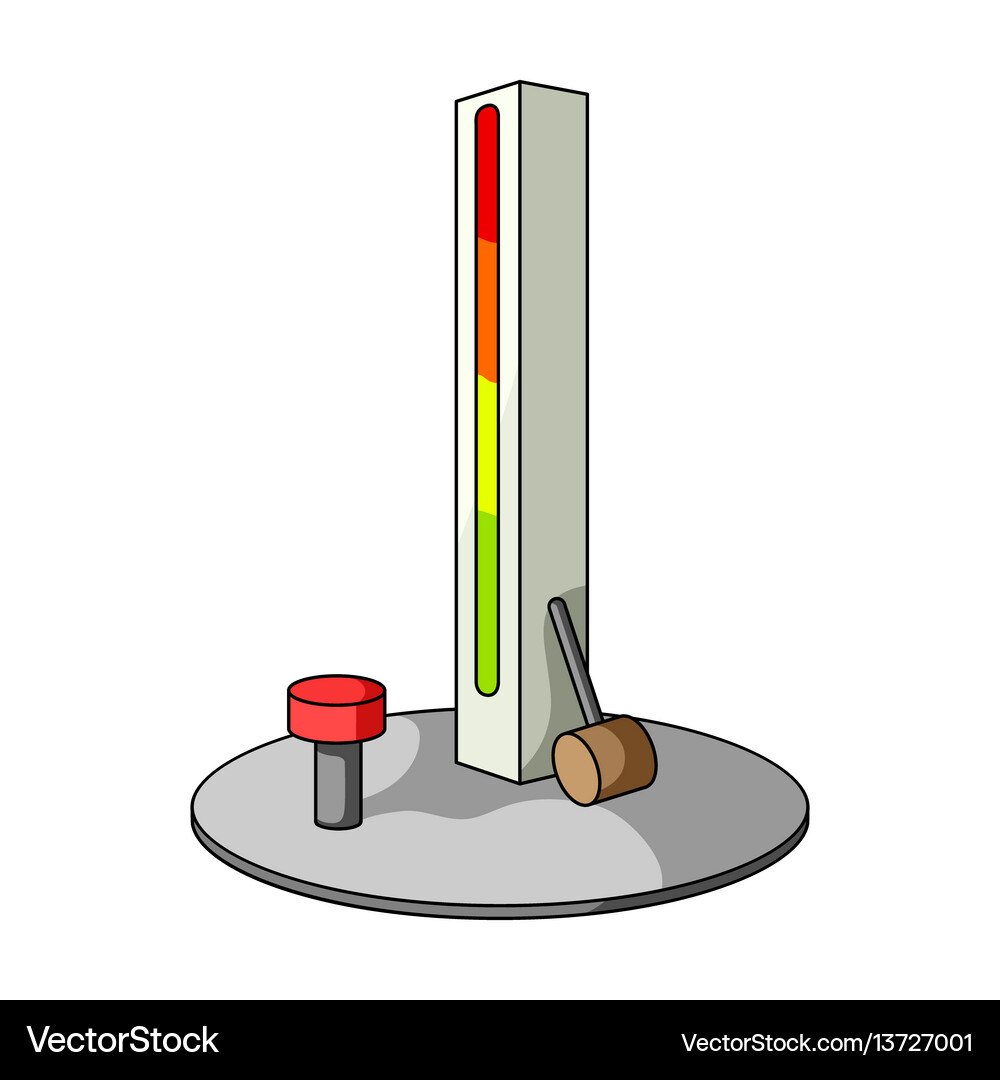 Entertainment on impact force beat hammer Vector Image