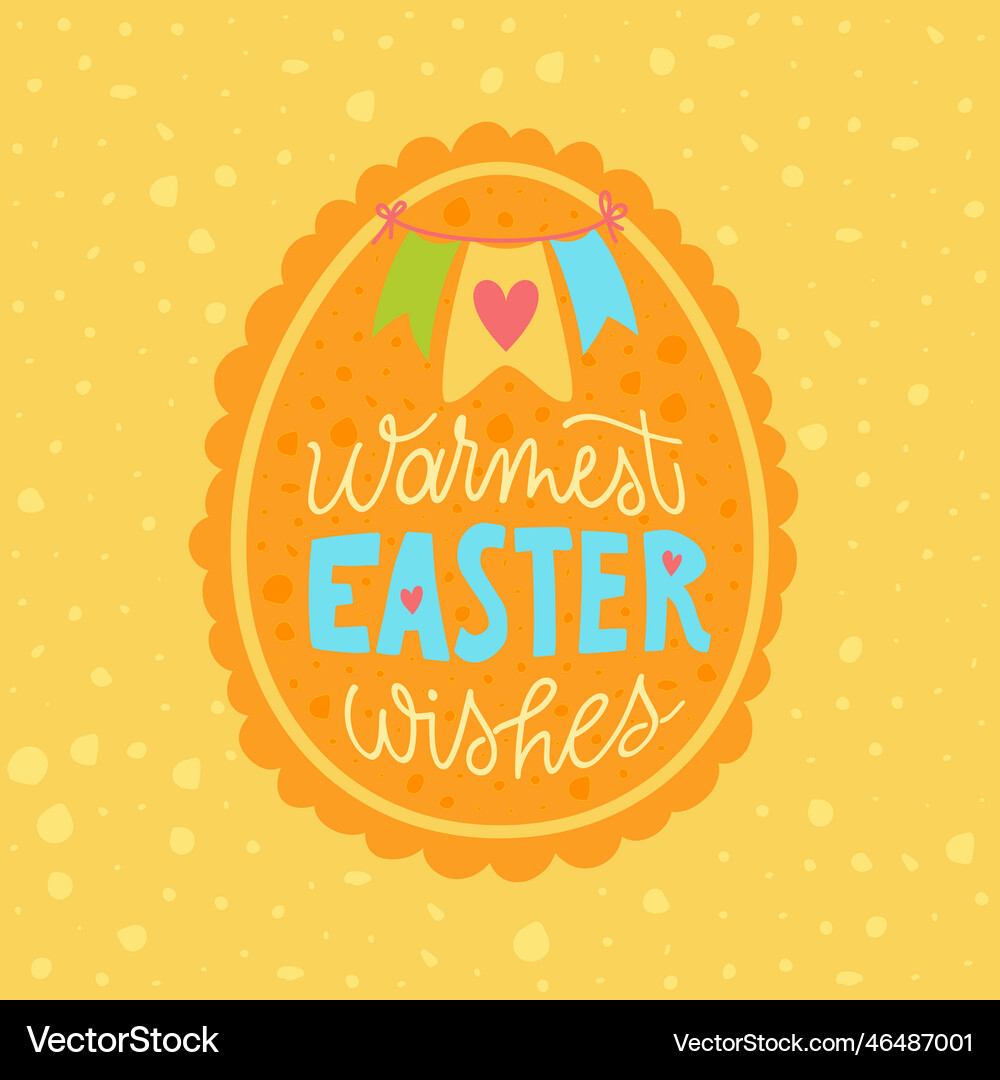 Joyful happy easter colorful hand drawn lettering Vector Image