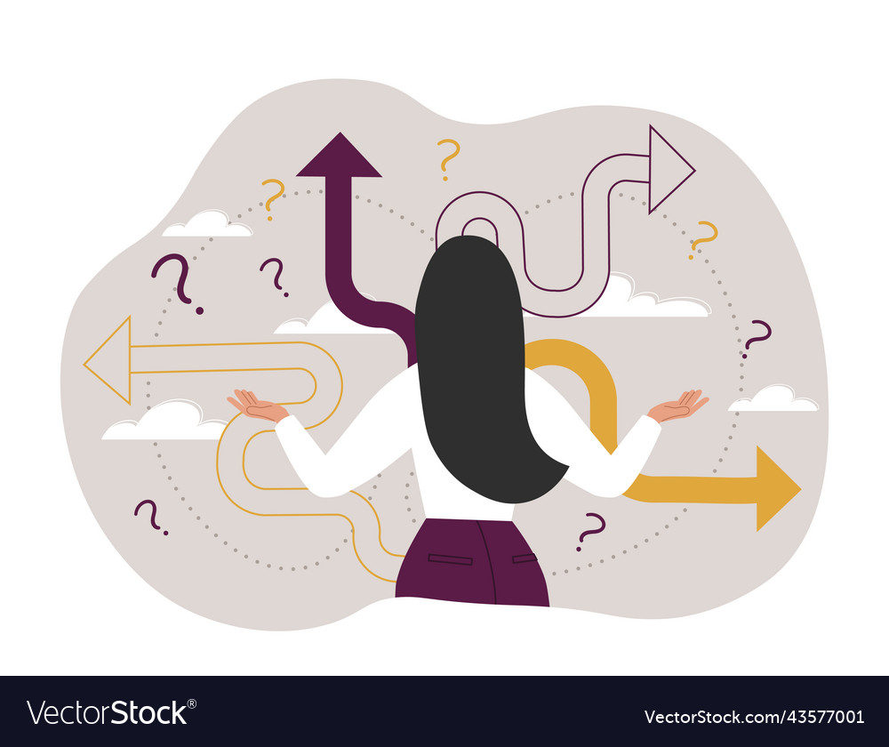 Making decision concept Royalty Free Vector Image