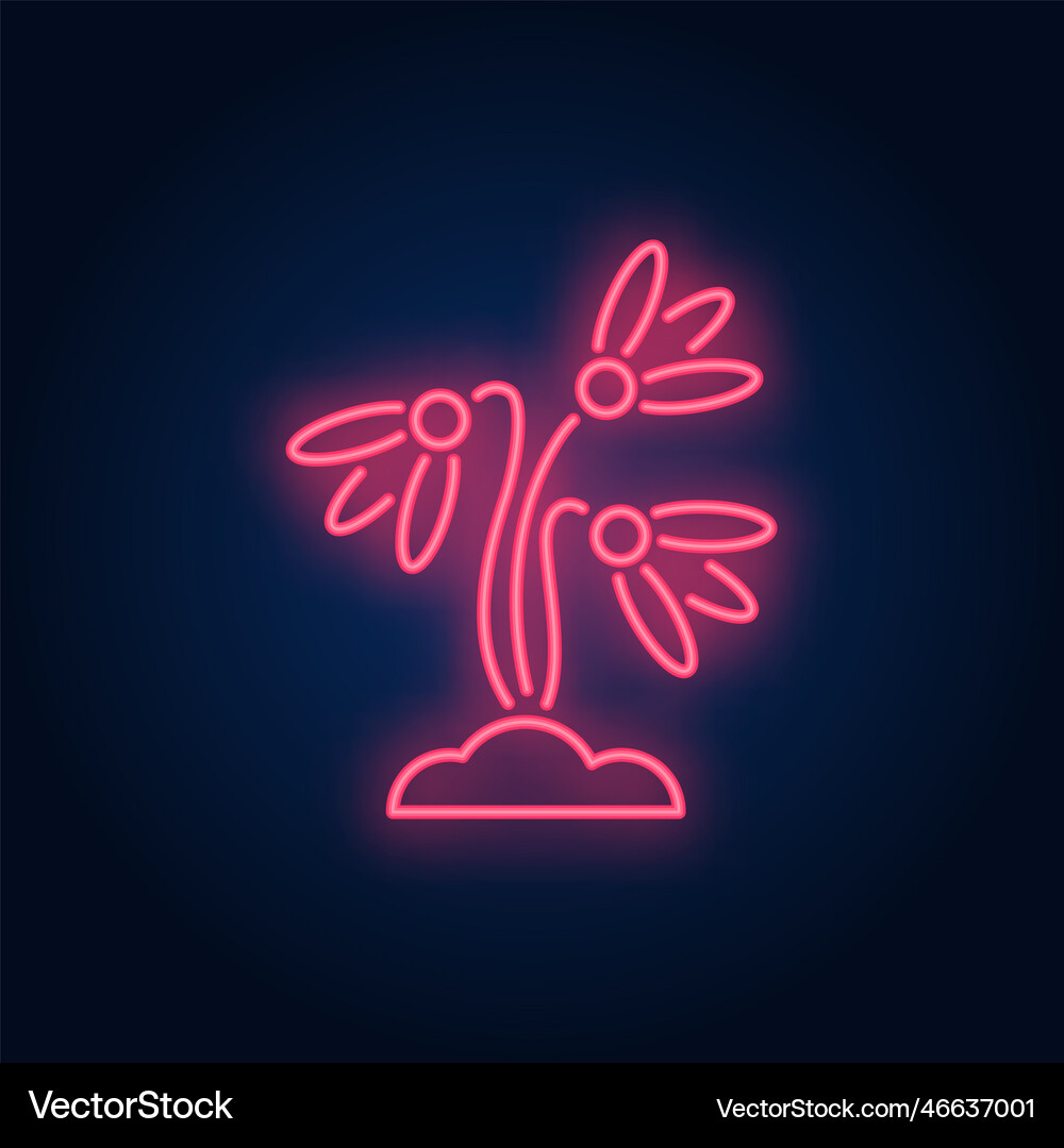 Snowdrops in snow neon sign Royalty Free Vector Image