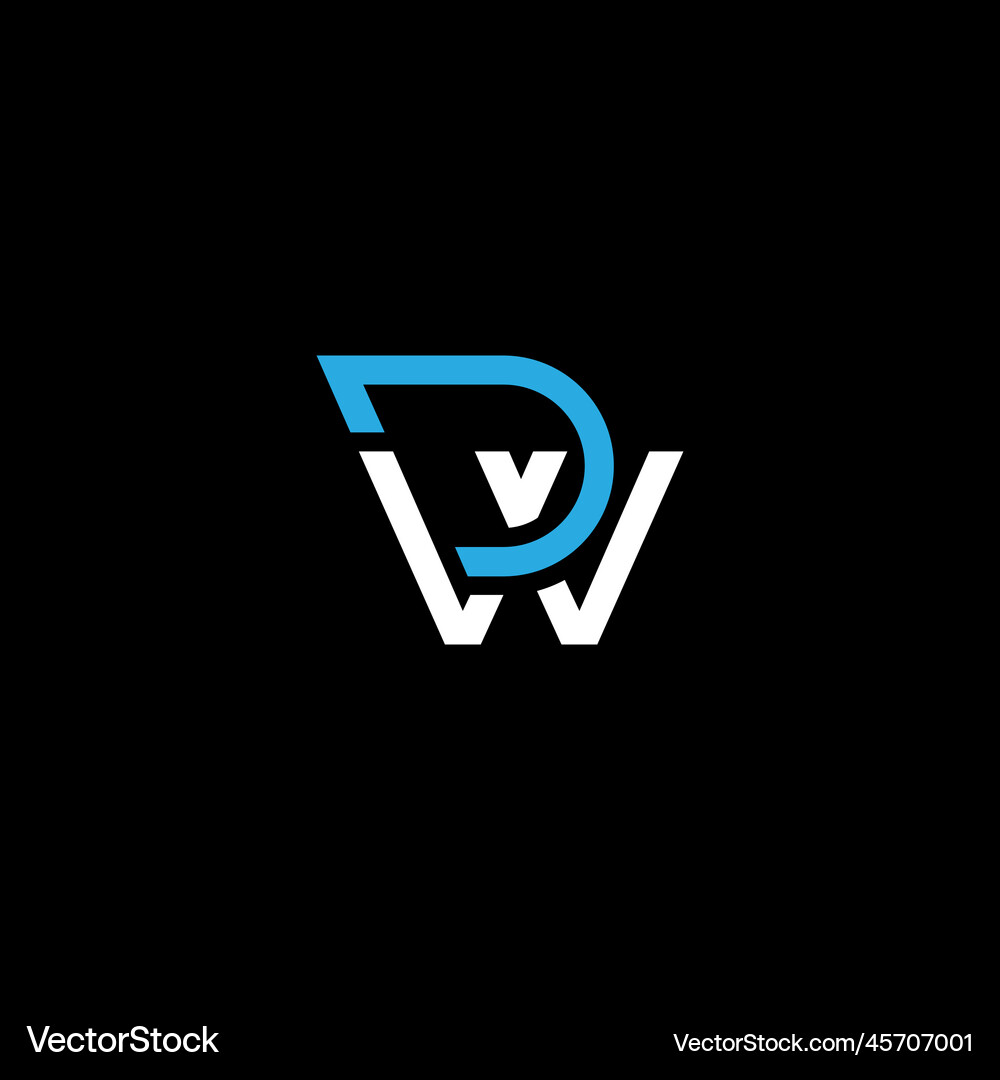 Wd or dw abstract outstanding professional Vector Image