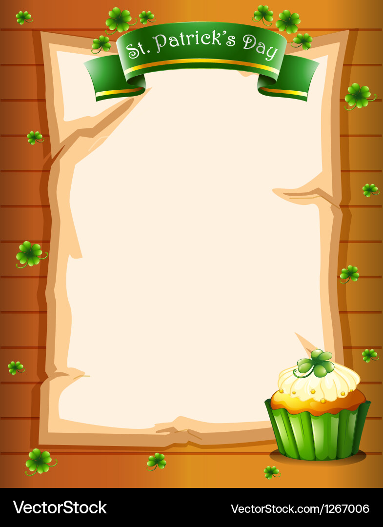 A stationery for st patricks day Royalty Free Vector Image