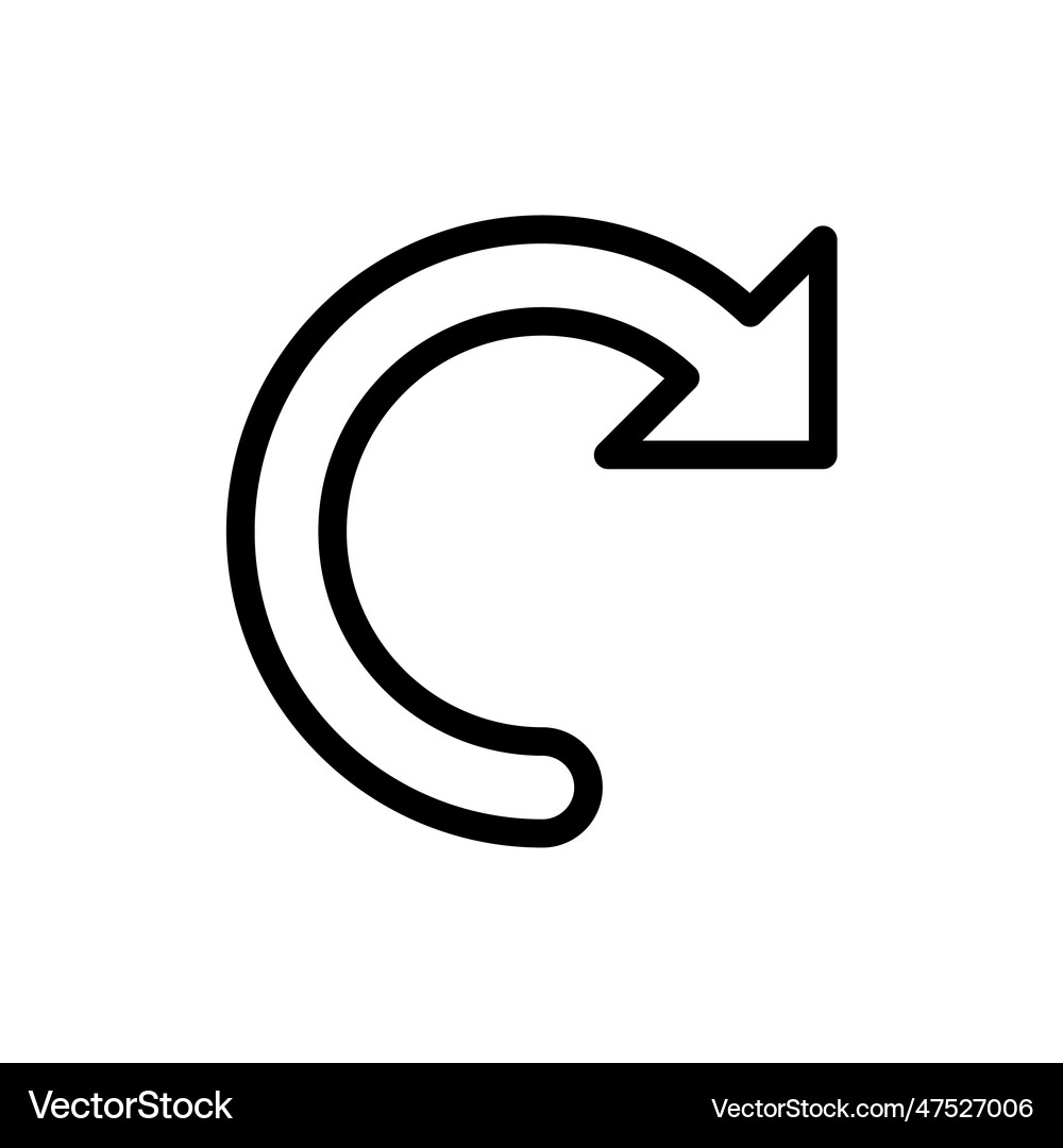 Back icon in trendy line style design graphic Vector Image