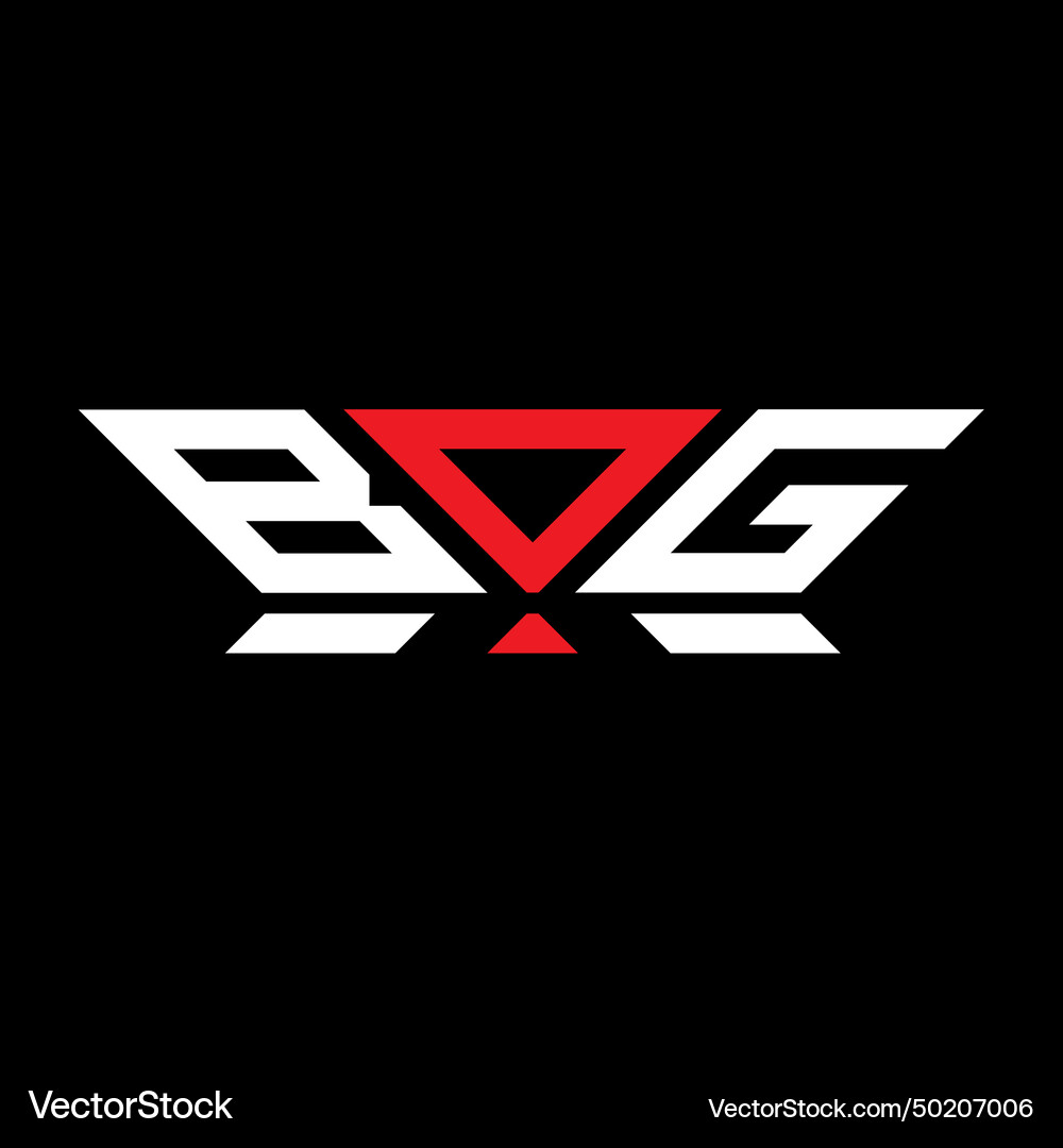 Bog letter logo design simple and modern Vector Image