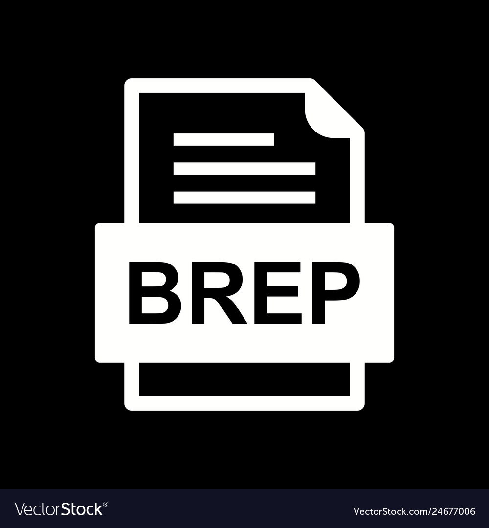 Brep file document icon Royalty Free Vector Image