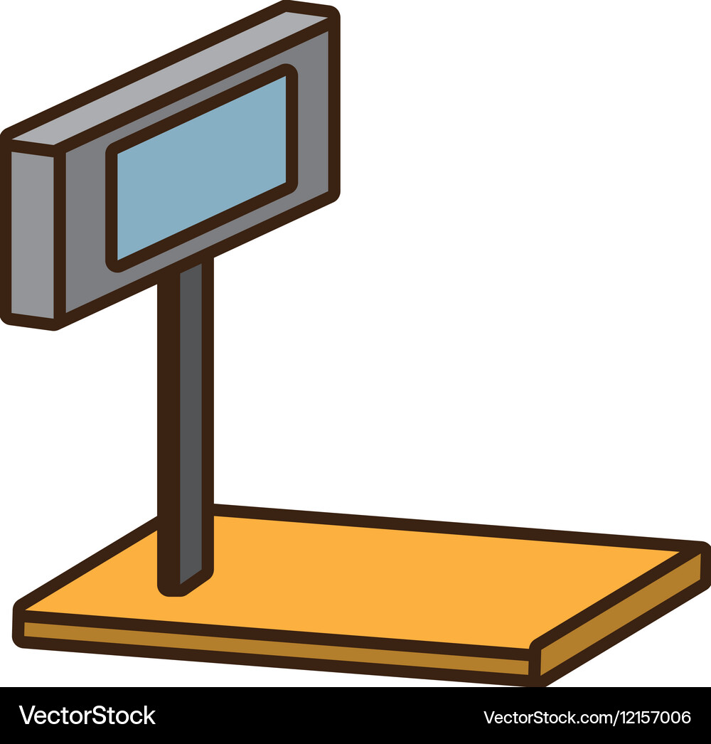 Cartoon scale weight delivery icon Royalty Free Vector Image