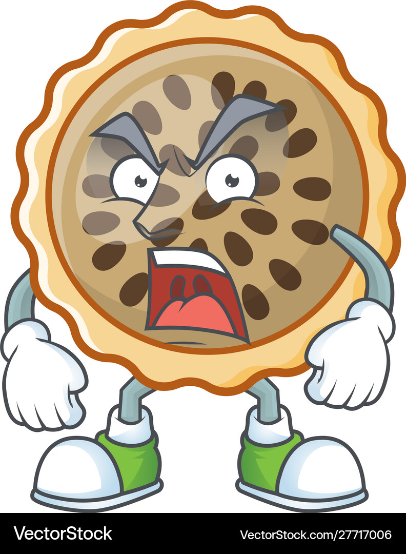 Design pecan pie angry with seeds topping Vector Image