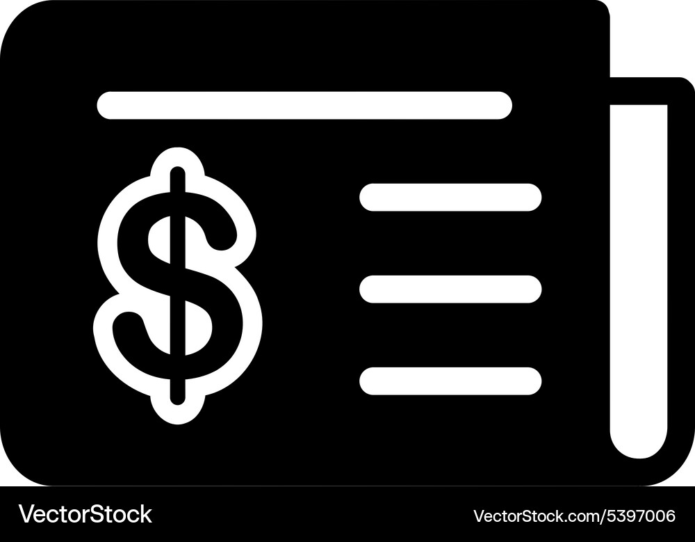 Financial news icon from commerce set Royalty Free Vector