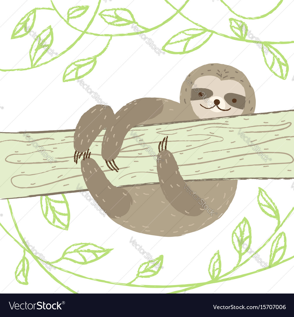 Sloth Royalty Free Vector Image - VectorStock