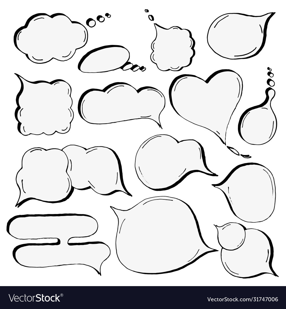 Speech bubbles set Royalty Free Vector Image - VectorStock