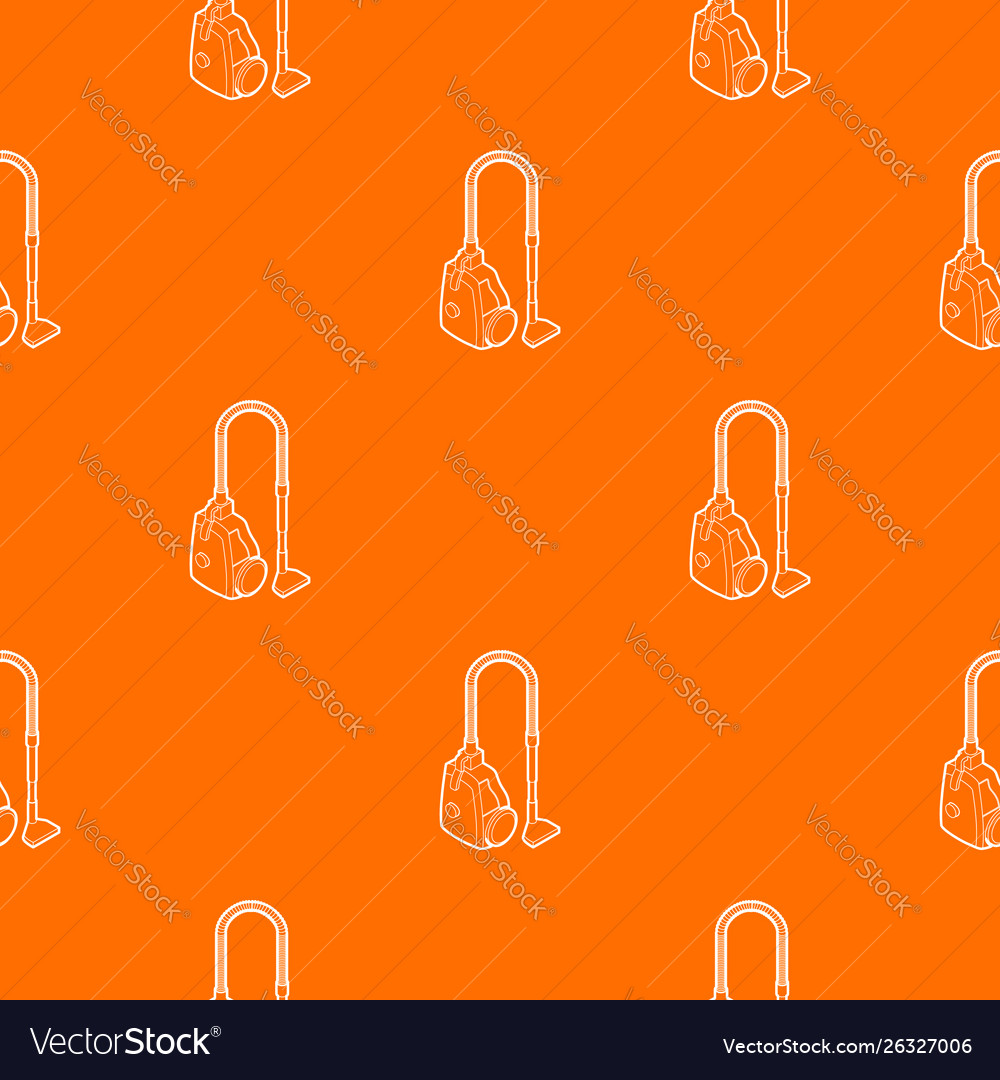 Vacuum cleaner pattern orange Royalty Free Vector Image