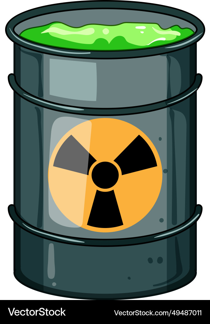 Container hazard chemical waste cartoon Royalty Free Vector