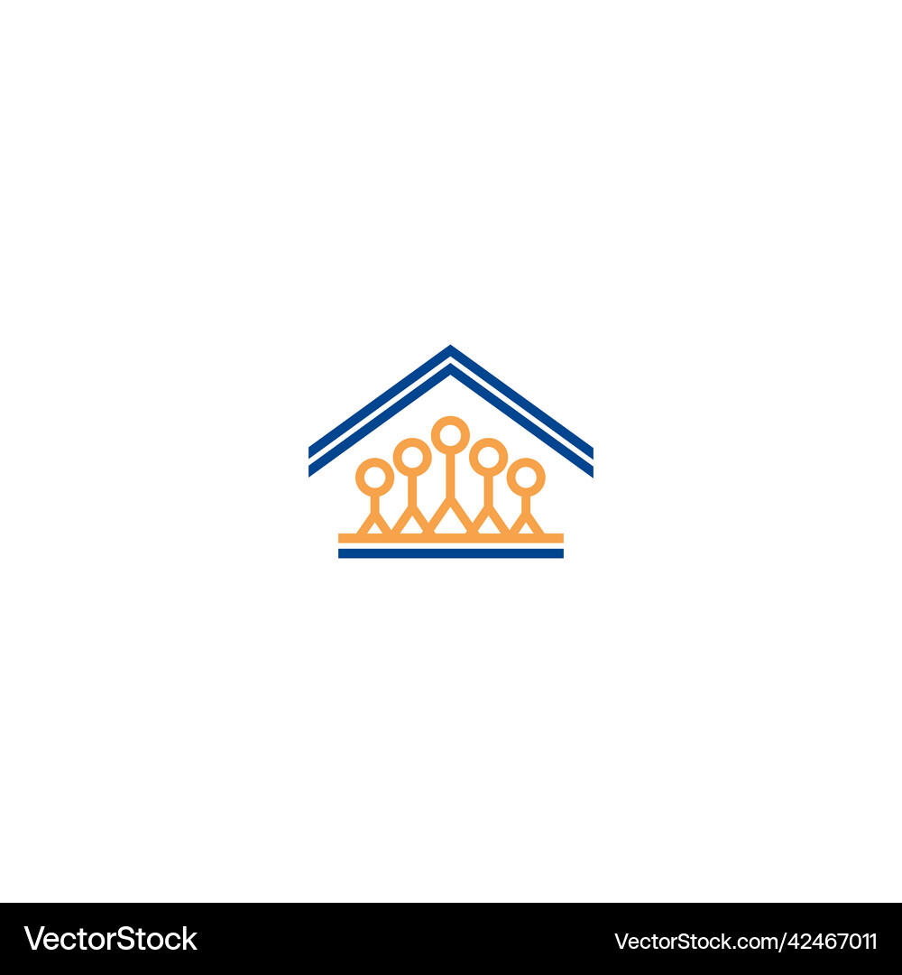 Group of people location icon gathering Royalty Free Vector