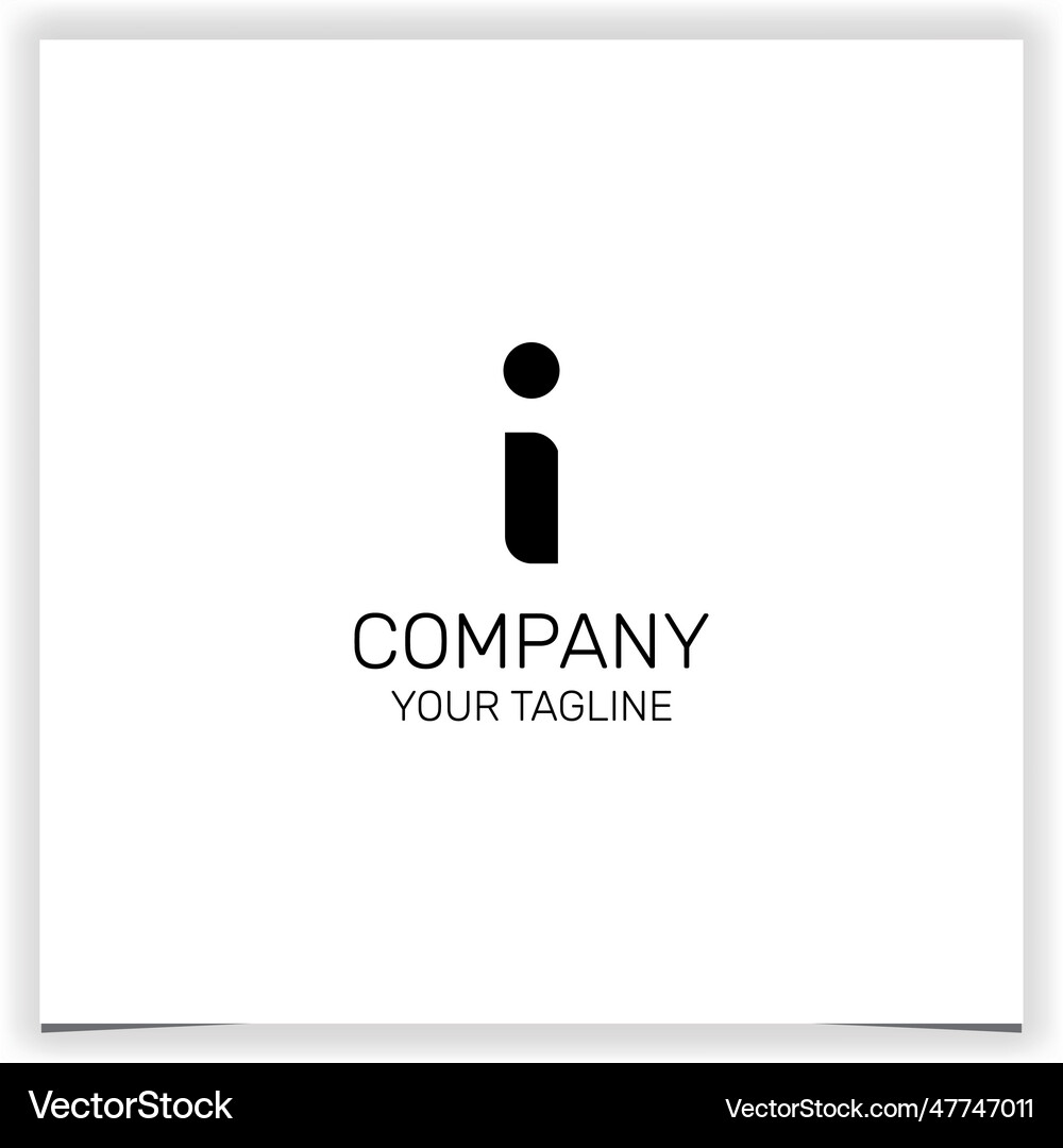 Letter i logo premium elegant template eps 10 Vector Image