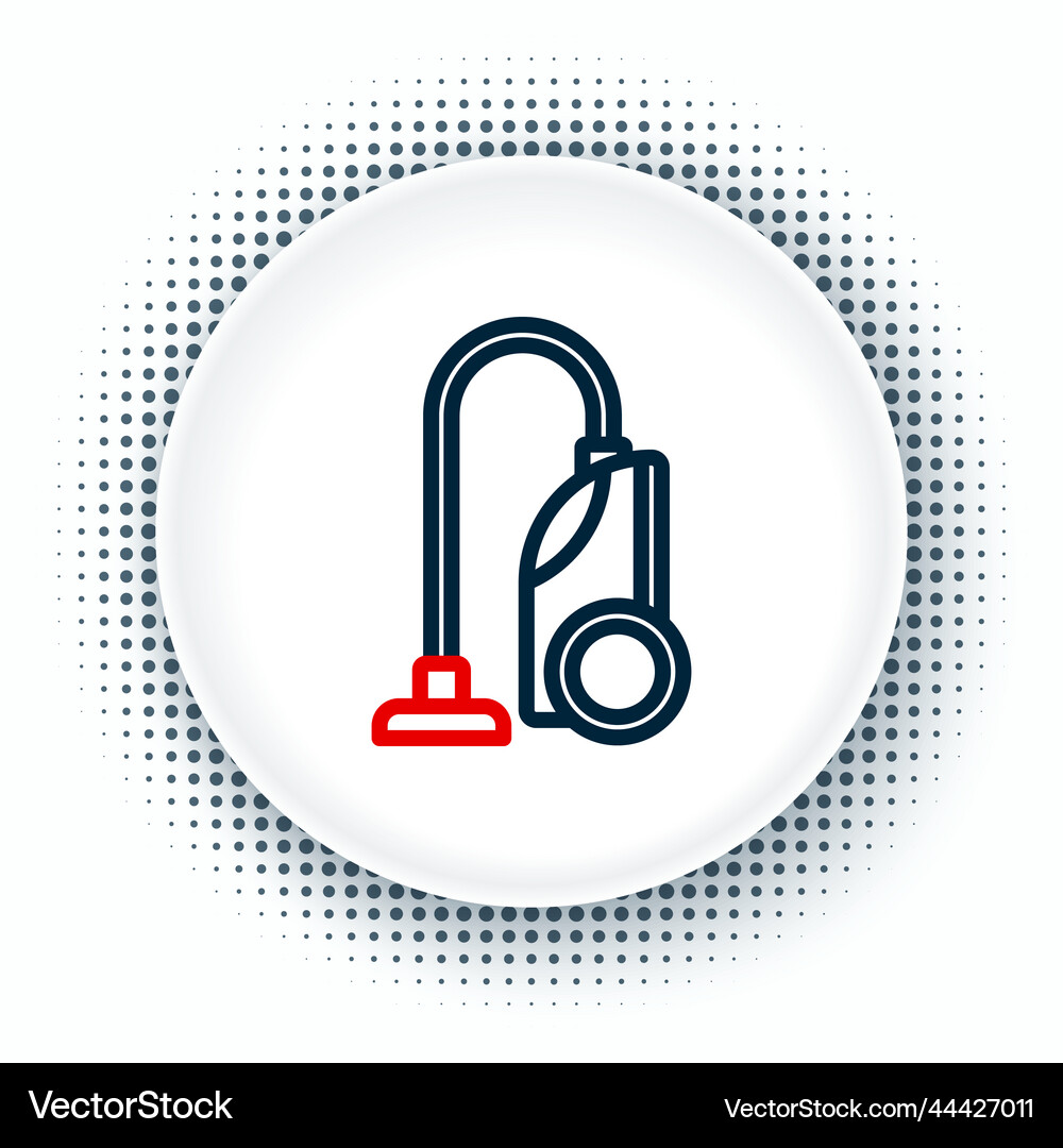 Line vacuum cleaner icon isolated on white Vector Image