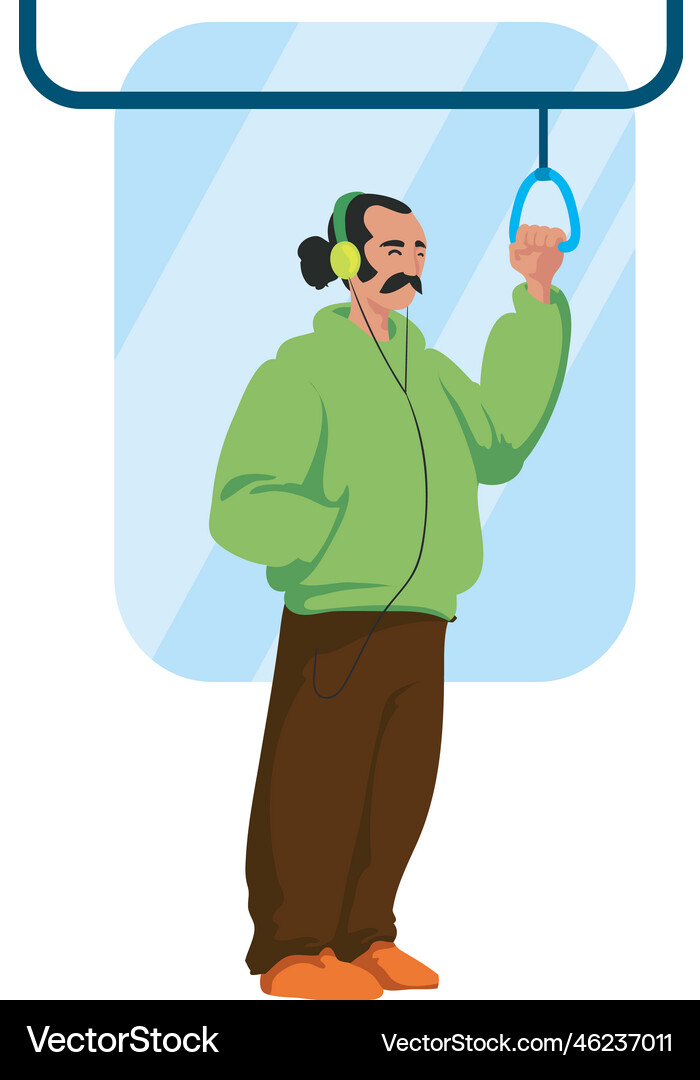 Man on train Royalty Free Vector Image - VectorStock