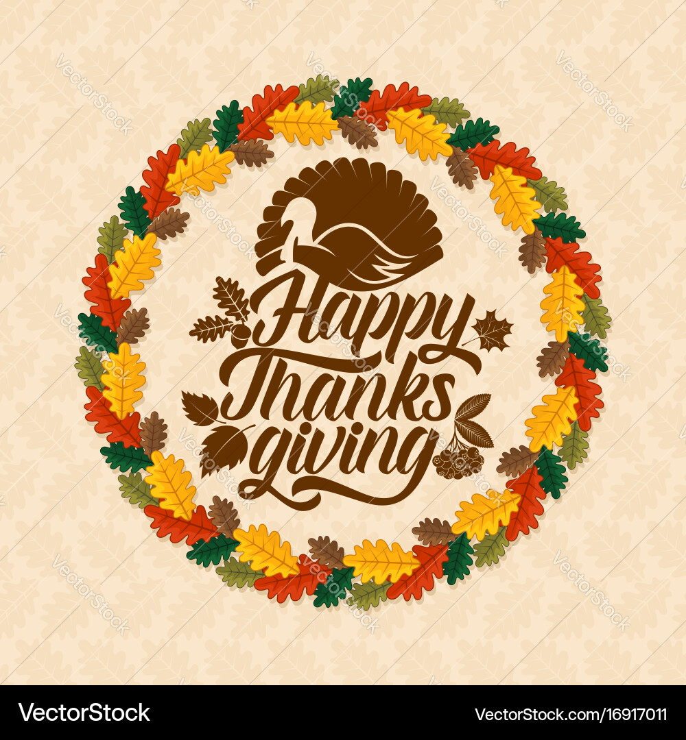 Typography of thanksgiving Royalty Free Vector Image