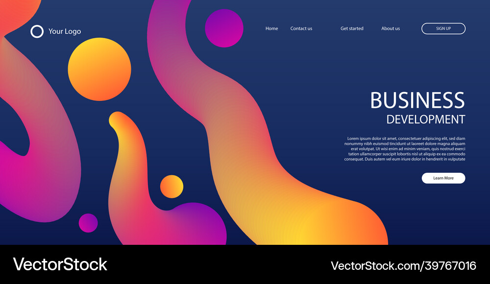 Abstract background for business landing page Vector Image