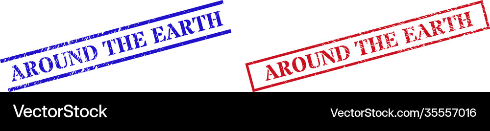 Around earth grunge rubber stamp watermarks Vector Image