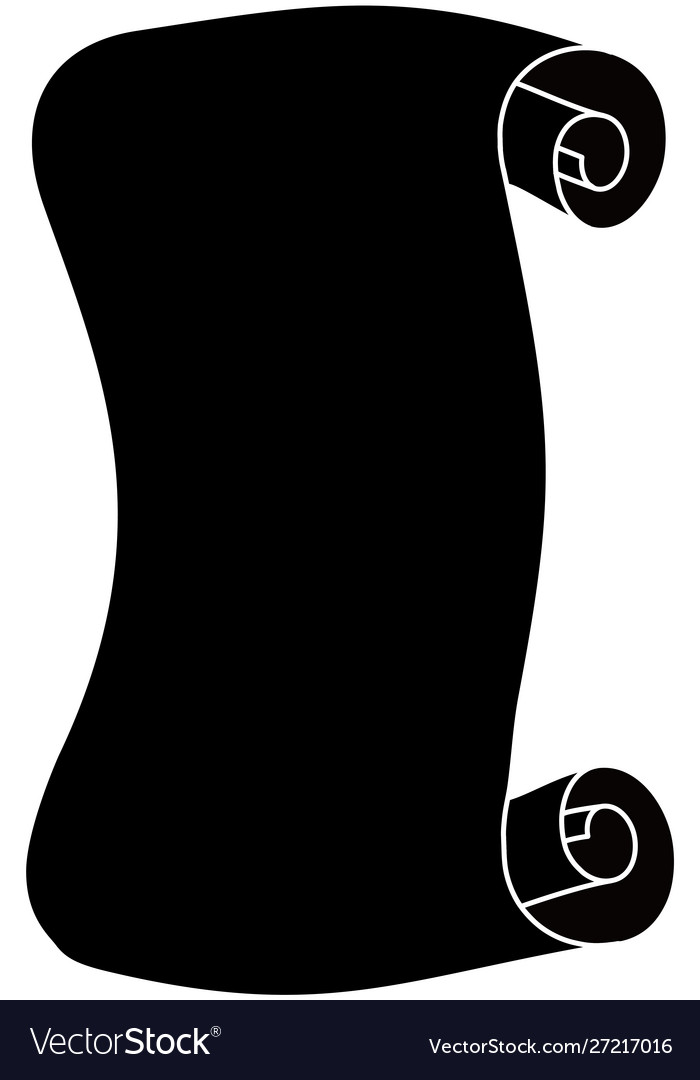Black paper scroll Royalty Free Vector Image - VectorStock