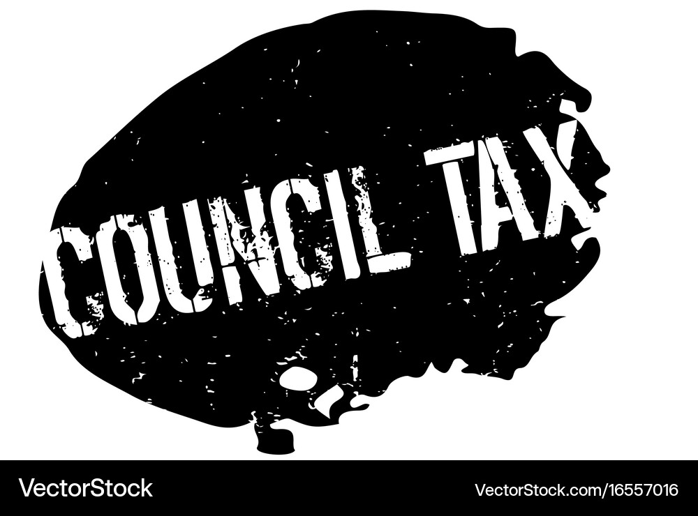 Council tax rubber stamp Royalty Free Vector Image
