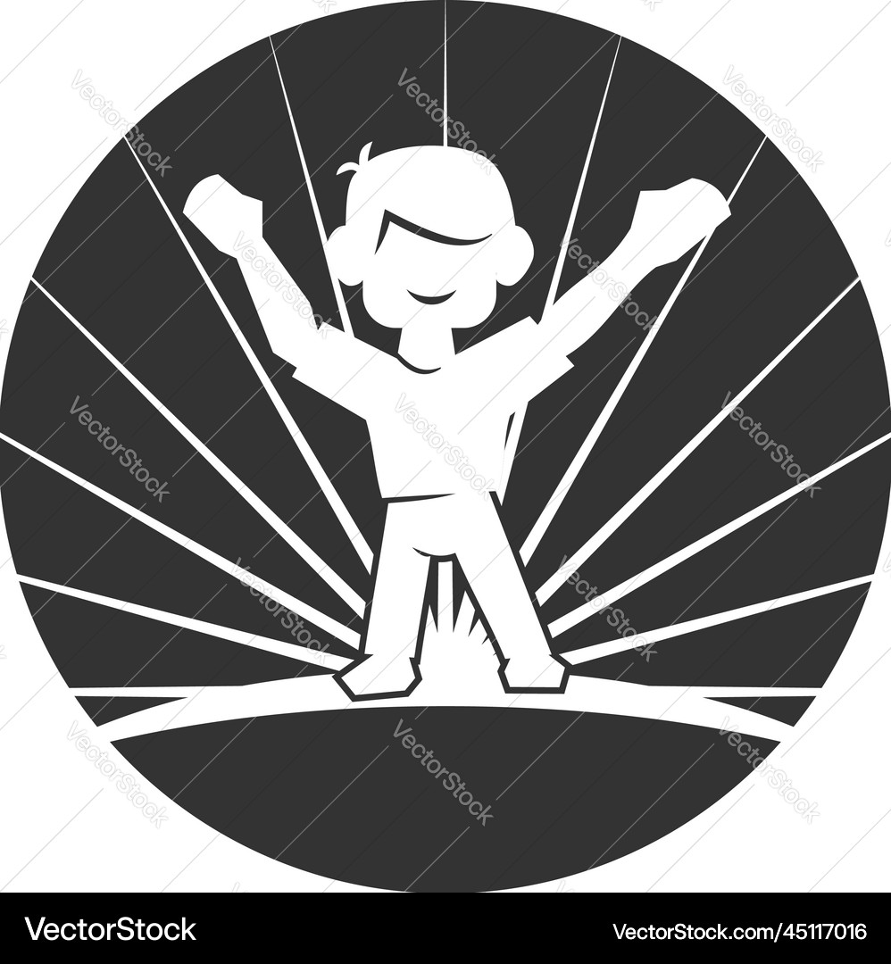 Kids logo children designs template design Vector Image