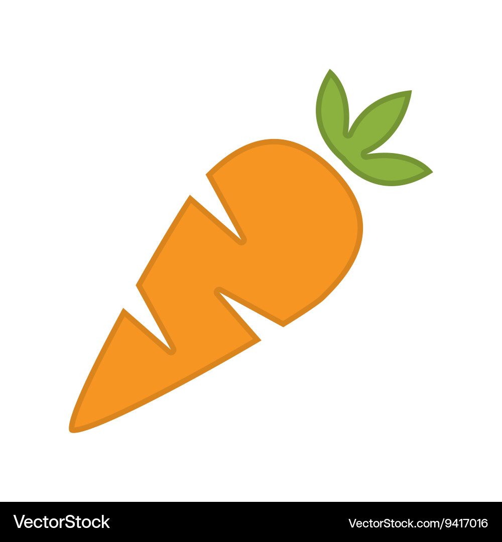 Orange carrot meals icons set Royalty Free Vector Image