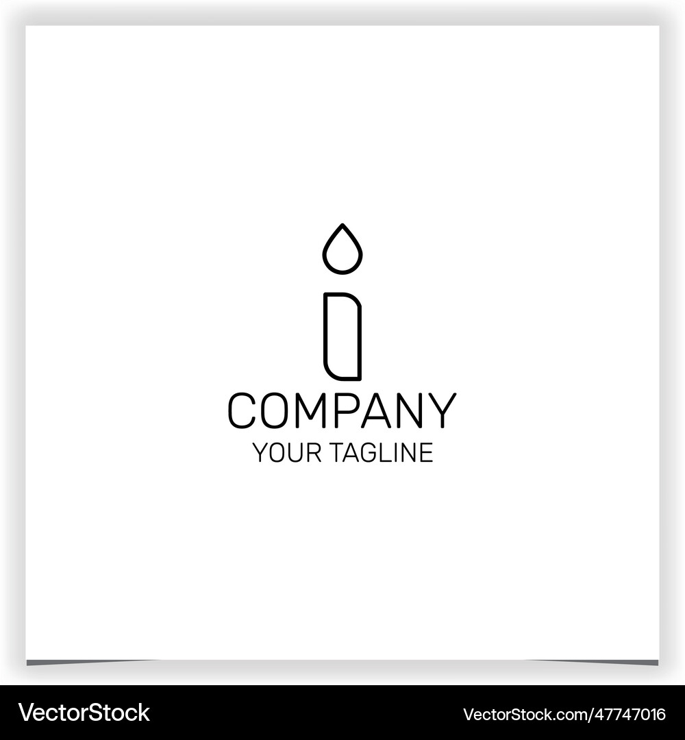 Outline letter i logo premium elegant template Vector Image