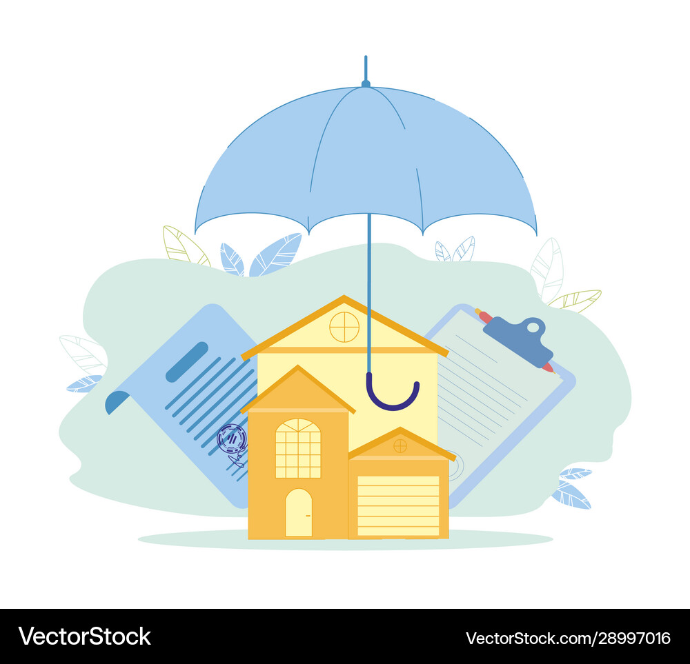 Property insurance and contracting banner Vector Image