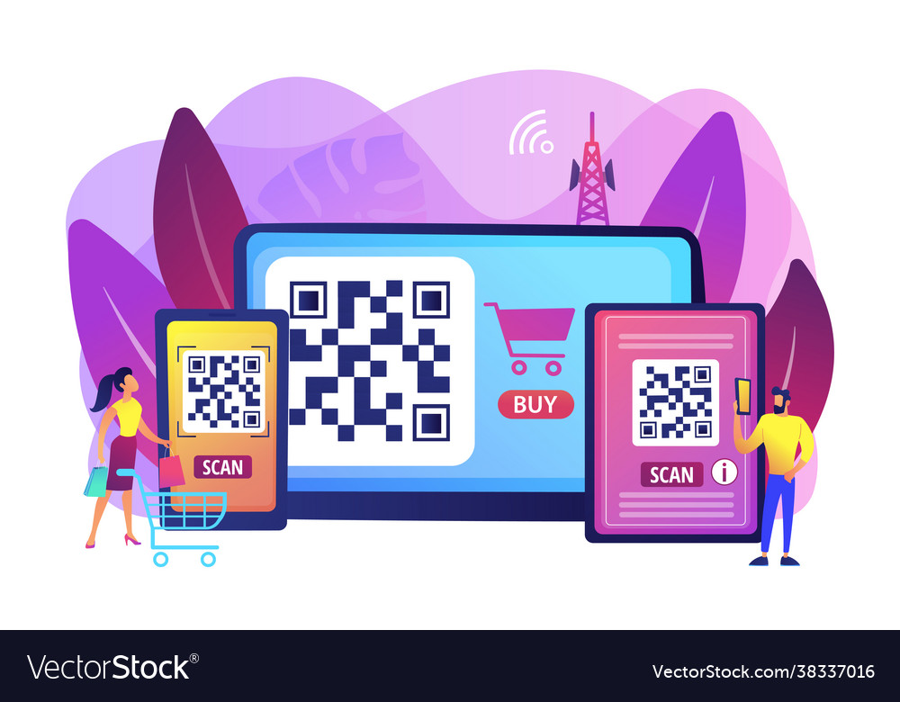 Qr code concept Royalty Free Vector Image - VectorStock