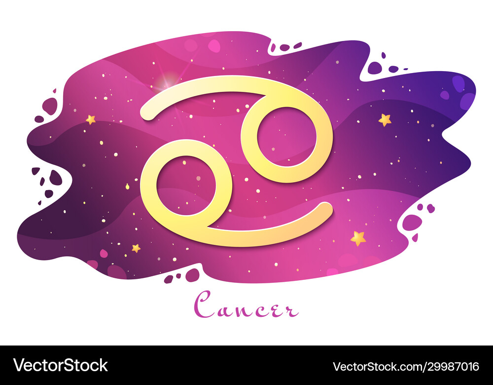Sign zodiac cancer Royalty Free Vector Image - VectorStock