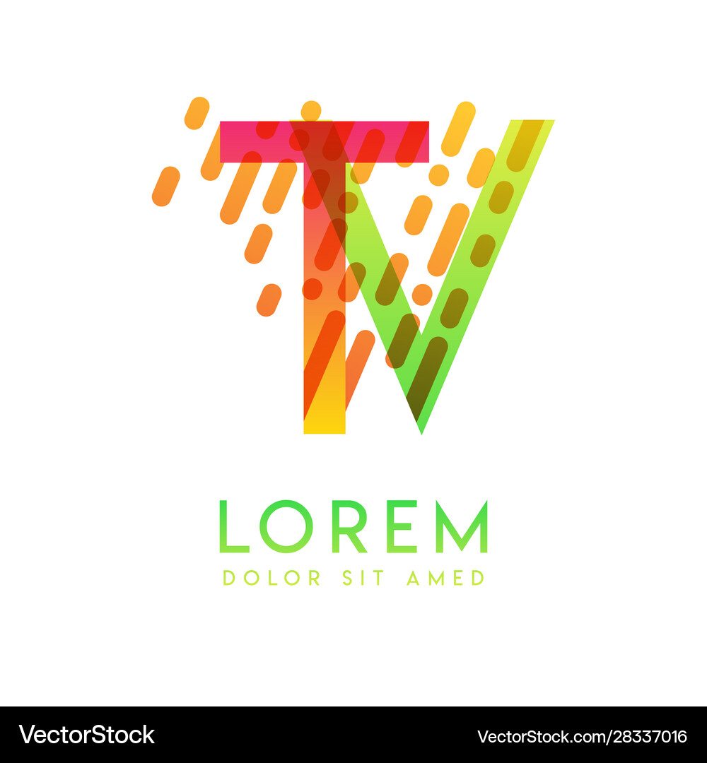 Tv logo with theme galaxy speed and style Vector Image