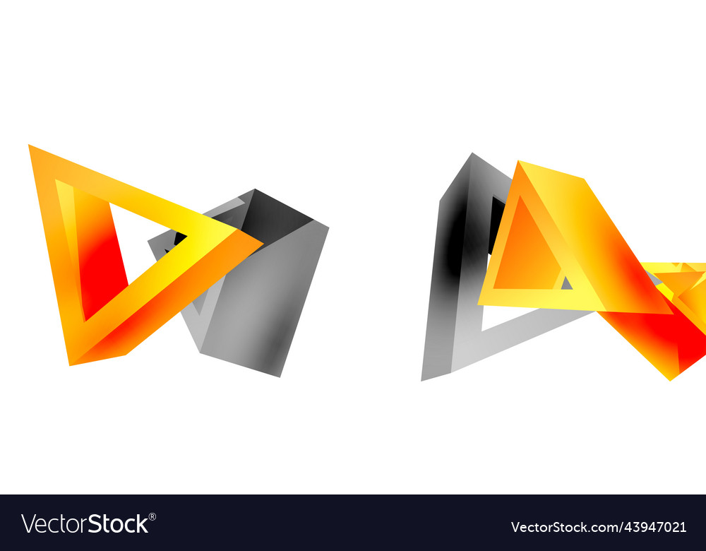 3d triangle abstract background basic shape Vector Image
