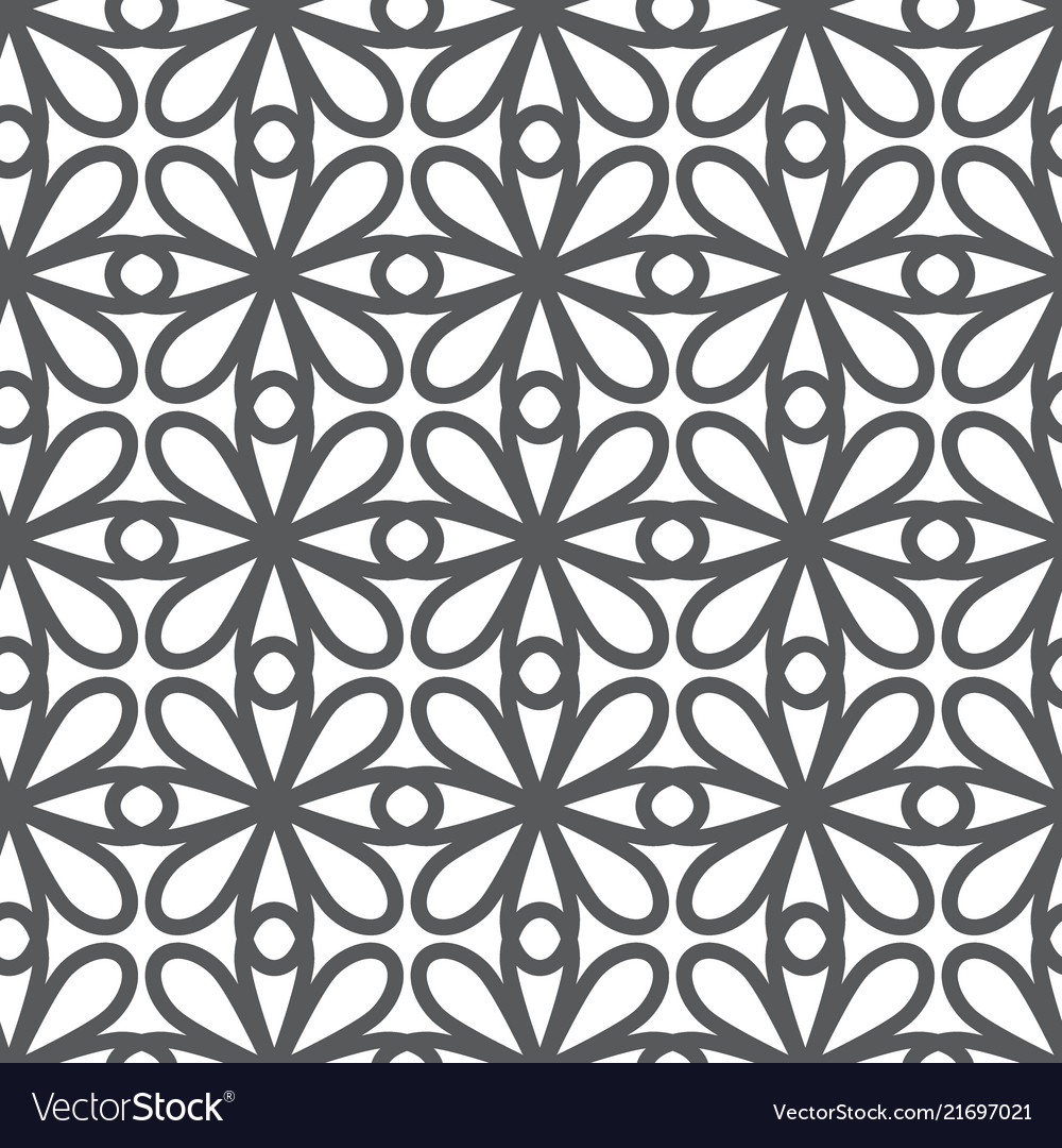 Abstract simple geometric line pattern monochrome Vector Image