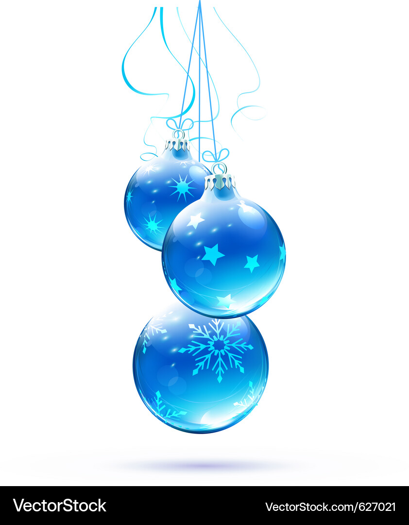 Blue Christmas Ornaments Clipart