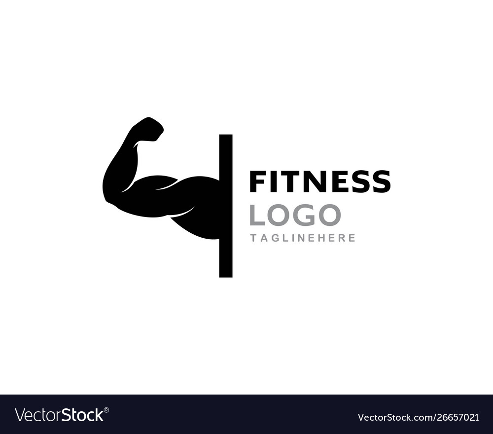 Bodybuilder logo Royalty Free Vector Image - VectorStock