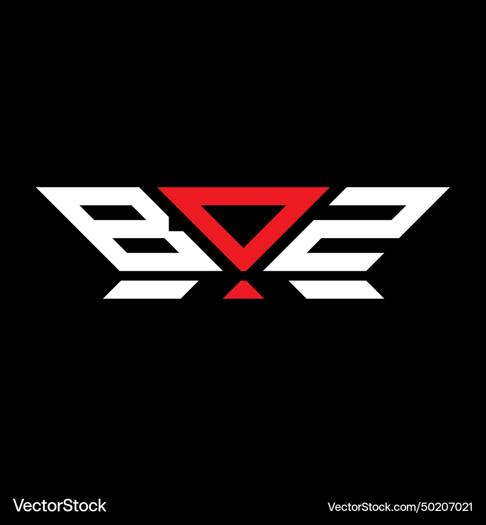 Boz letter logo design simple and modern Vector Image