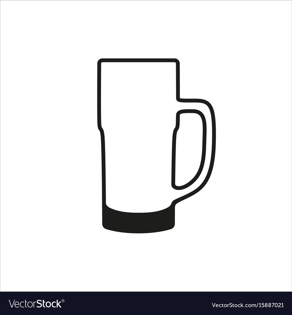 Empty beer mug Royalty Free Vector Image - VectorStock