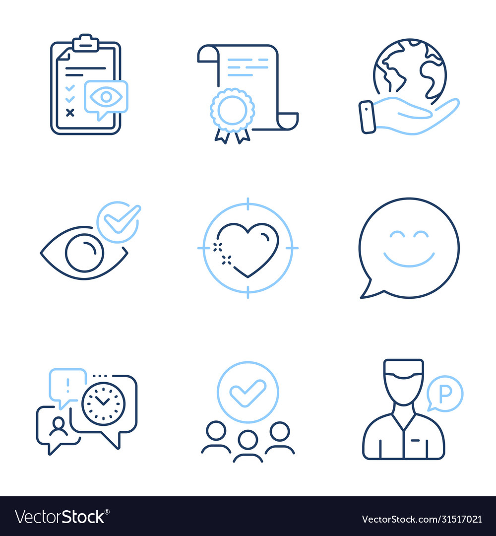 Eye Checklist Valet Servant And Heart Target Vector Image eye-checklist-valet-servant-and-heart-target-vector-image