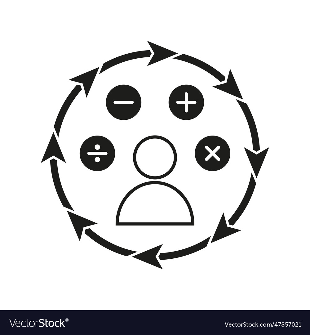 Genius mathematic human icon Royalty Free Vector Image