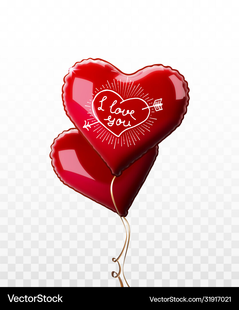 Greeting inscription on a red heart-shaped Vector Image