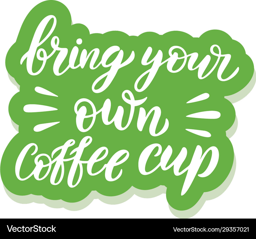 Hand drawn lettering sticker the inscription Vector Image
