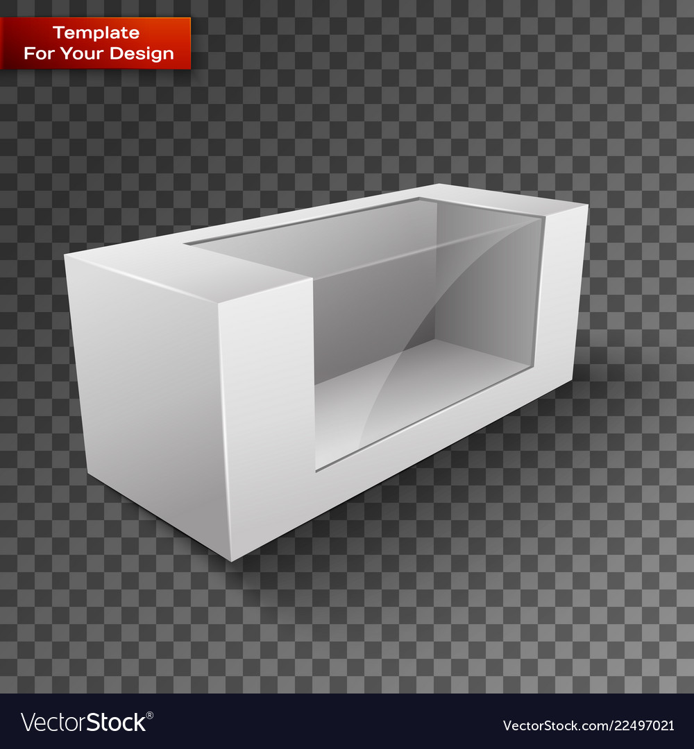 Package white box design Royalty Free Vector Image