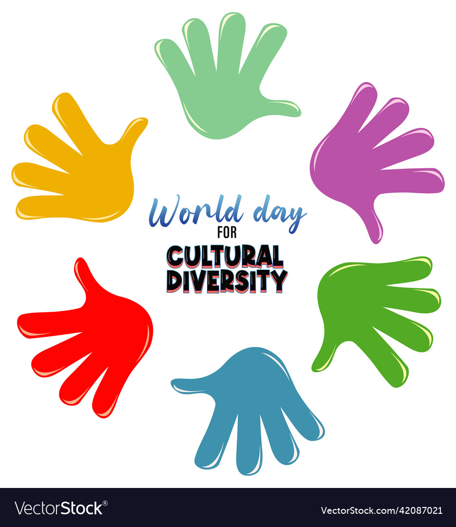 Poster design for world day cultural diversity Vector Image