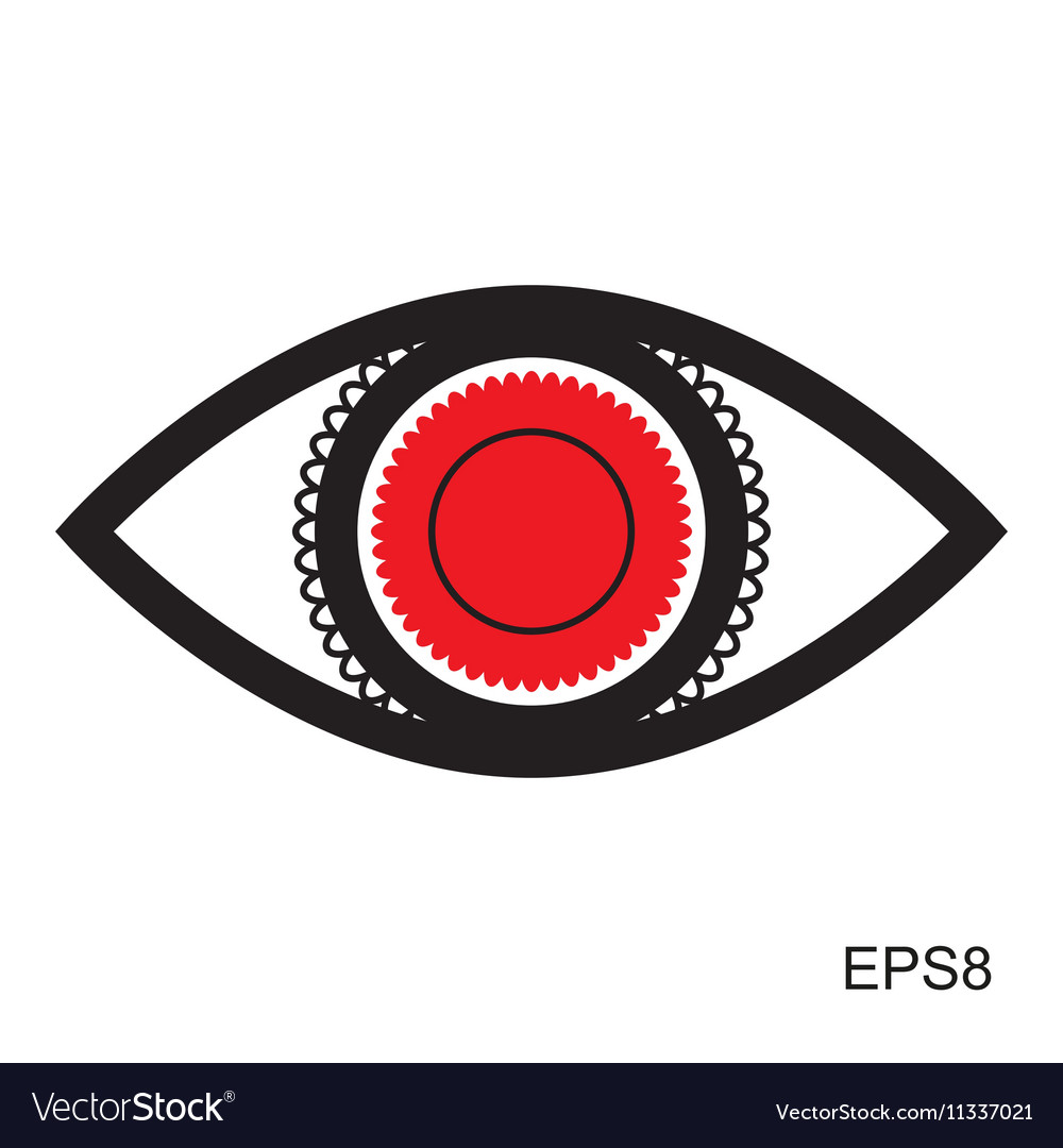Red eye icon Royalty Free Vector Image - VectorStock