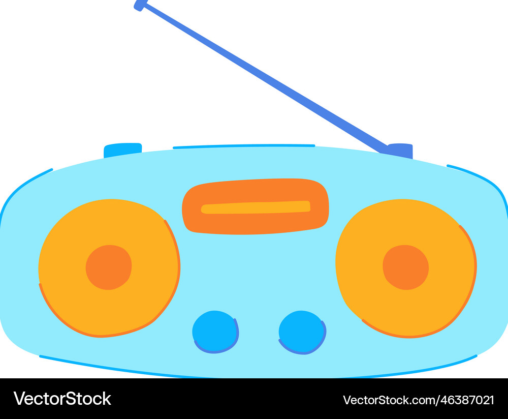 Technology radio sound cartoon Royalty Free Vector Image