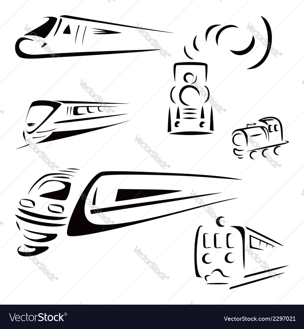 Train symbols Royalty Free Vector Image - VectorStock
