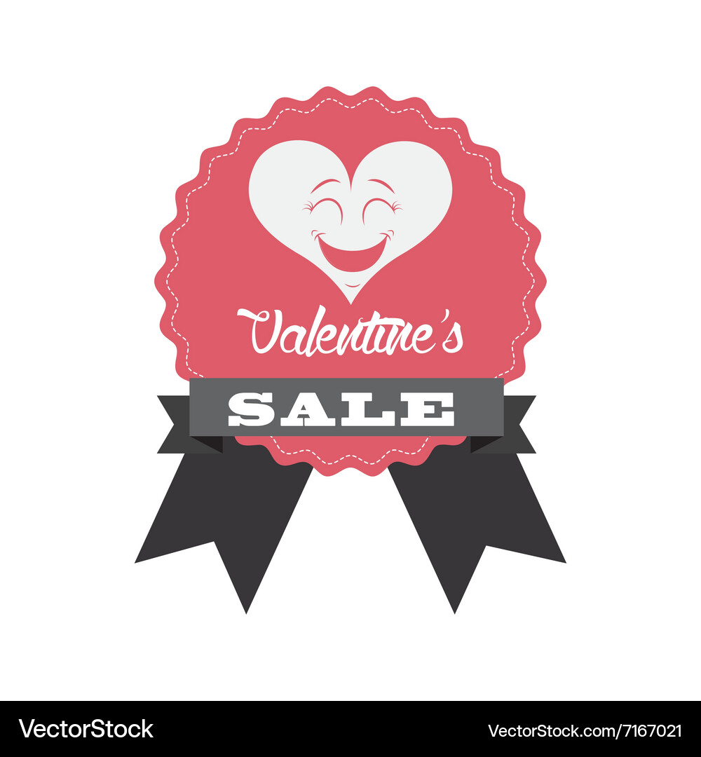 Valentines sale design Royalty Free Vector Image