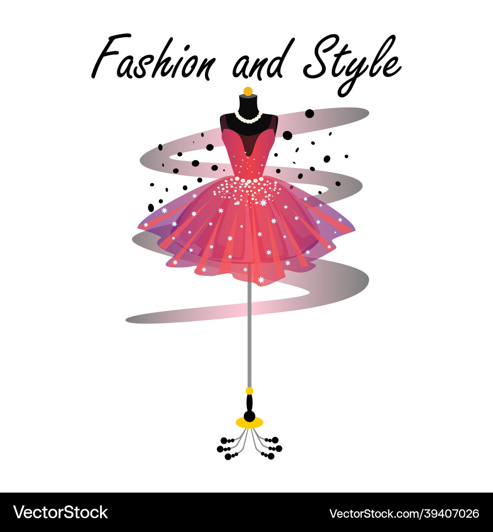 Beautiful party dress Royalty Free Vector Image